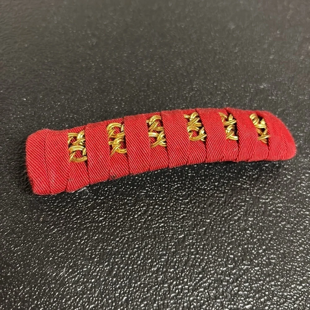 Source Unknown | Accessories | Vintage Hair Clip Barrette Red Fabric ...